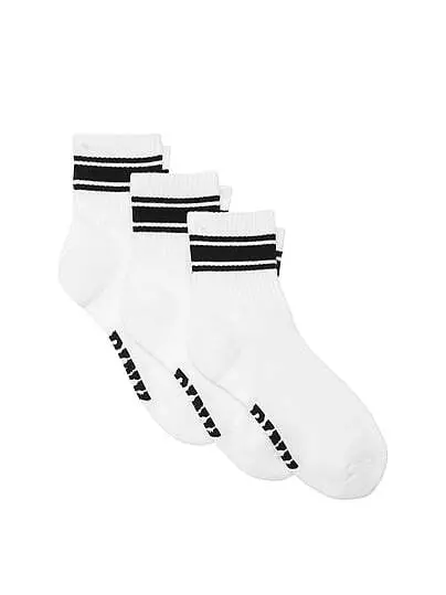 Pink 3-pack Quarter Socks