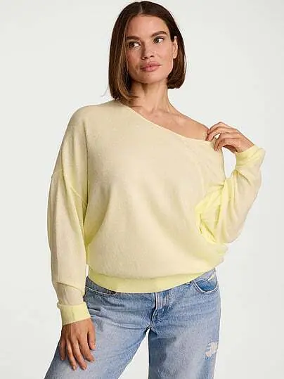 Victoria's Secret Knit Boatneck Sweater - Yellow
