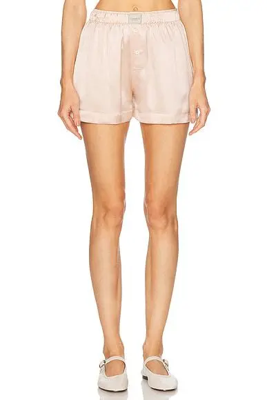Comme Si Silk Boxer Short - Blush