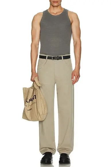 AGOLDE Viggo Ribbed Jersey Tank - Pewter