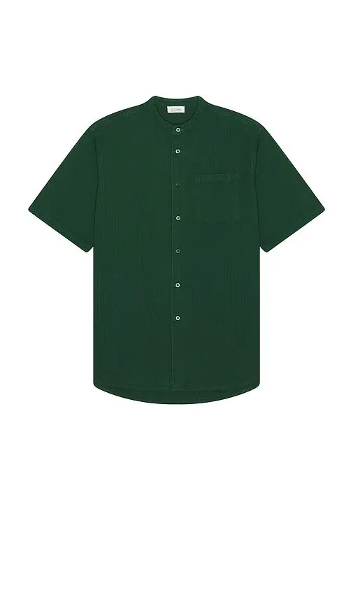American Vintage Rygybay Button Down Shirt In Green - Forest