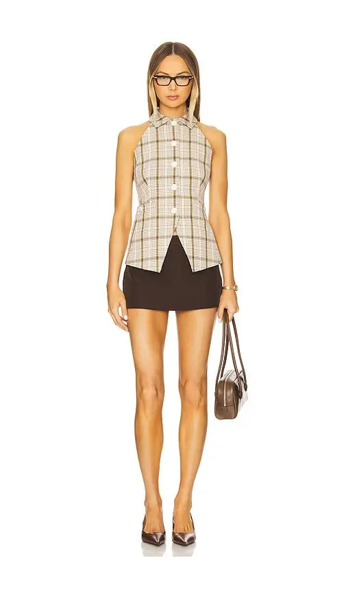 Veronica Beard Orlinda Vest - Dark Stone Multi