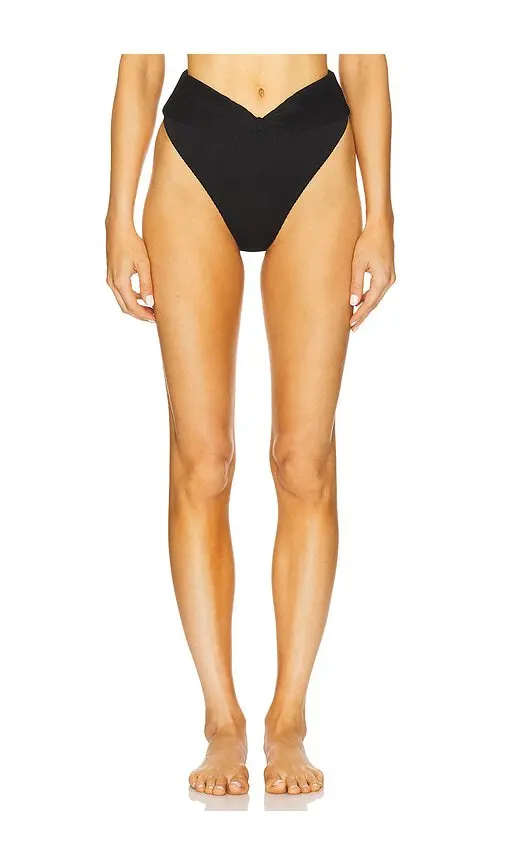 Tularosa Lexi High Waist Bikini Bottom - Black