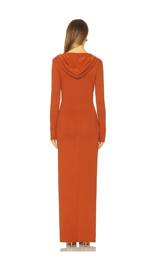 Giuseppe Di Morabito Long Sleeve Maxi Dress With Hood And Embellishment