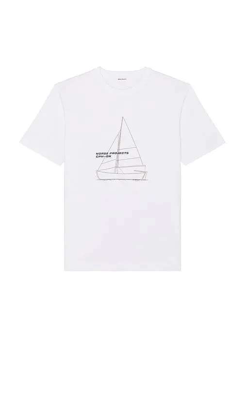 Norse Projects Holger Organic Boat Print T-shirt - White