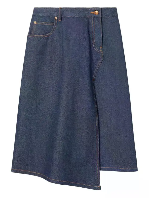 Tory Burch Asymmetric Denim Skirt