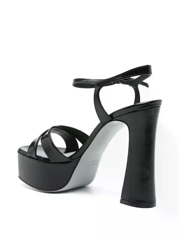 Roberto Festa Stella Leather Heeled Sandals - Black