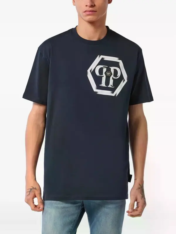 Philipp Plein Hexagon-logo T-shirt - Blue