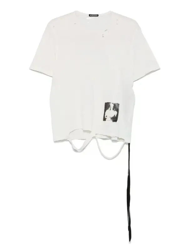 ANN DEMEULEMEESTER Patched T-shirt - Neutrals
