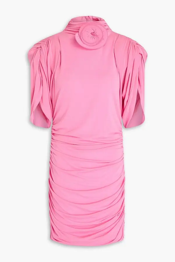 magda butrym pink floral dress Strapless Flower Babydoll Dress Pink