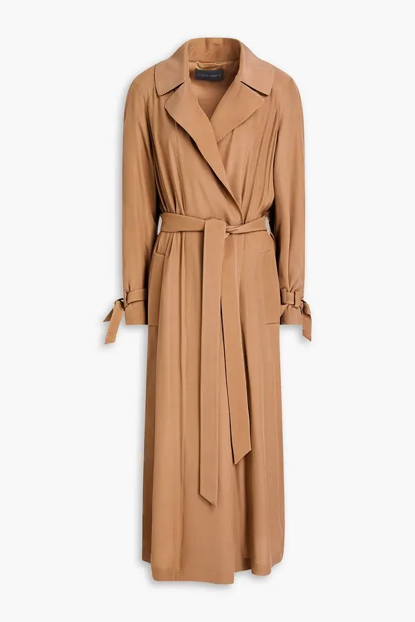 Alberta Ferretti Belted Cady Trench Coat