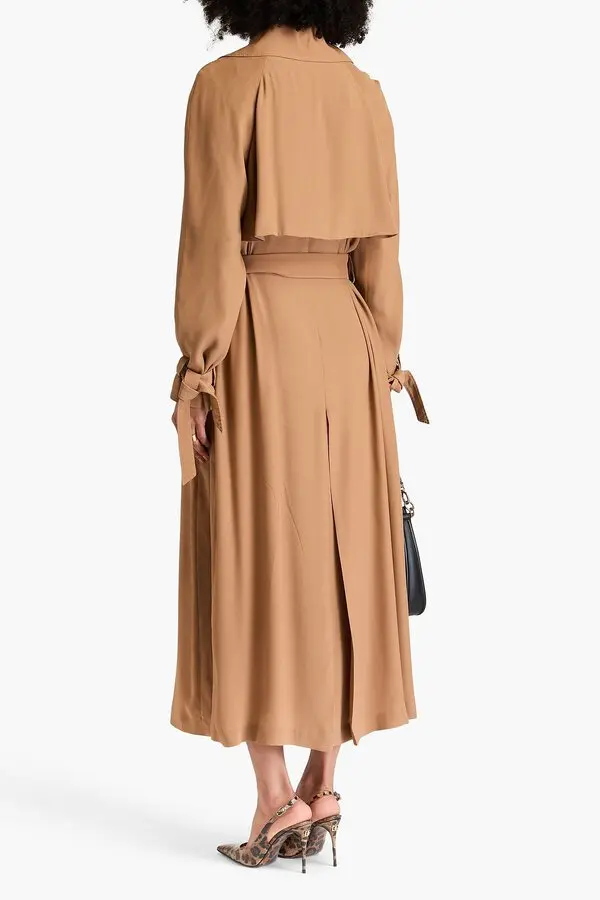 Alberta Ferretti Belted Cady Trench Coat