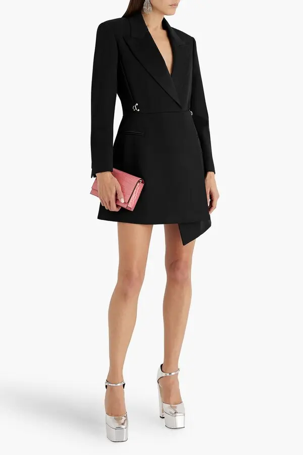 black and brown mini dress Leighton Mini Dress in Rose Spot Black