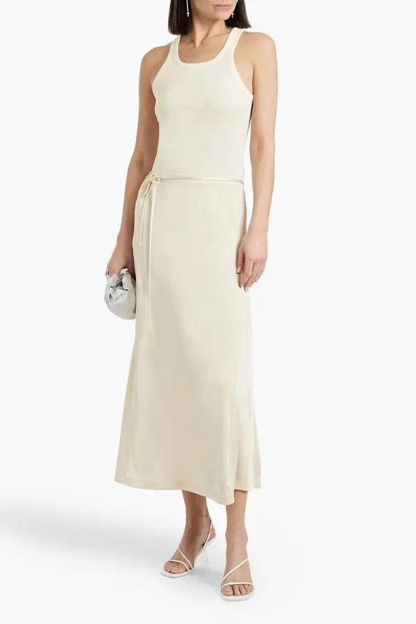 Helmut Lang Jersey Midi Wrap Skirt