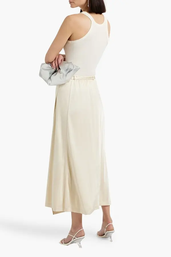 Helmut Lang Jersey Midi Wrap Skirt