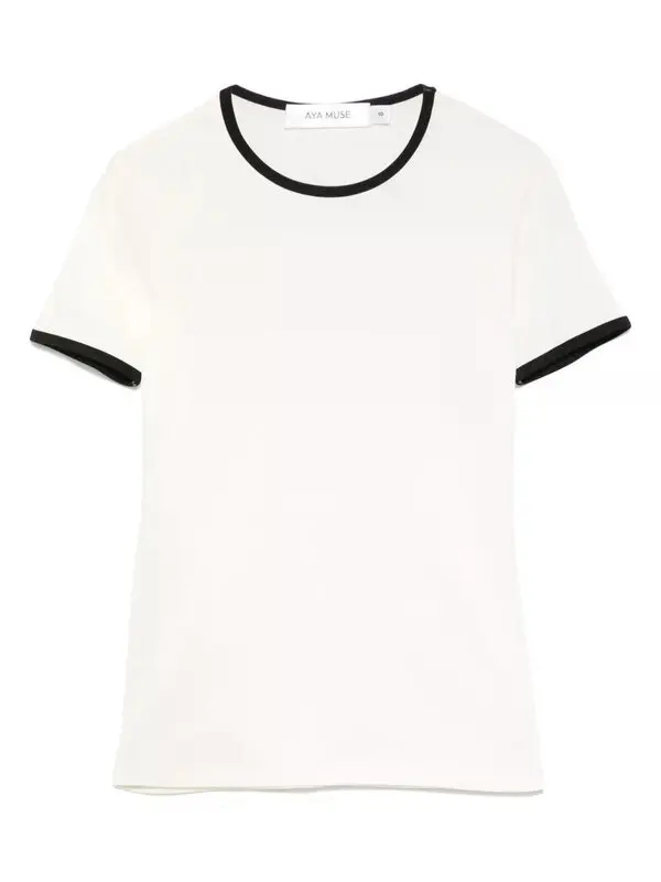 AYA MUSE Contrast-trim T-shirt