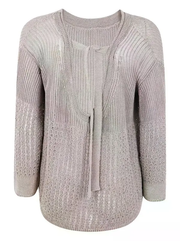 Max Mara Knitted Open-back Sweater - Neutrals