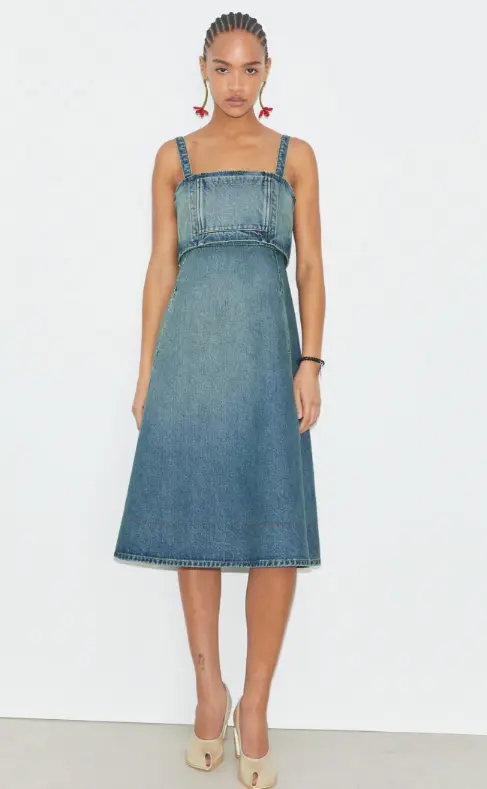 Tory Burch Cotton Denim Dress - Blue