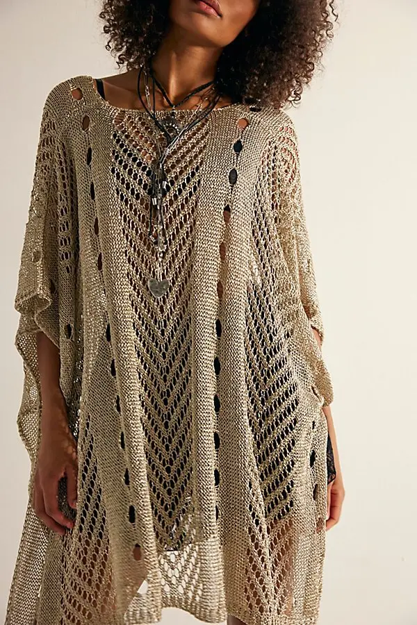 MUCHE & MUCHETTE Vita Poncho Jacket - Tan