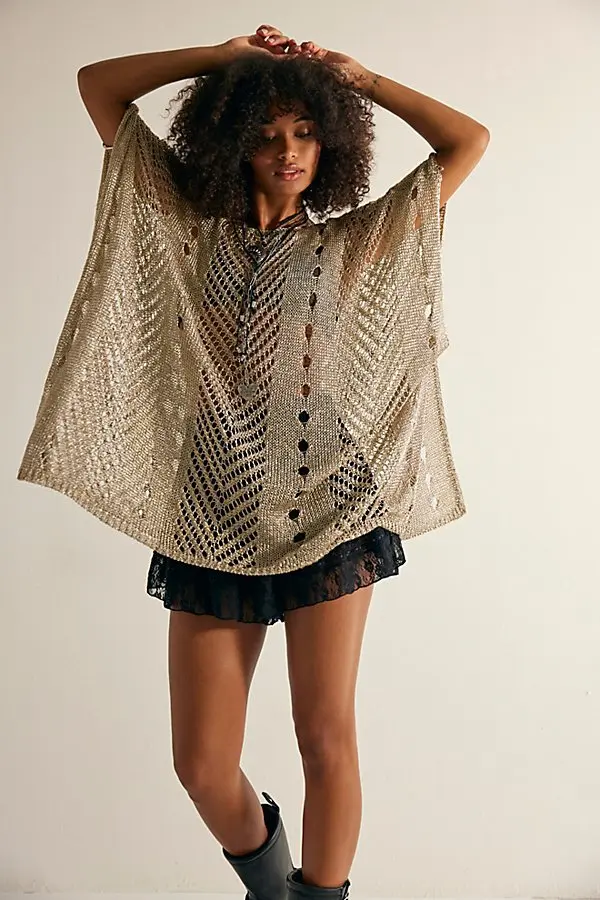 MUCHE & MUCHETTE Vita Poncho Jacket - Tan