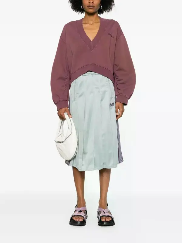 NEEDLES Pleated Track Skirt サイズ2 Needles》 Pleated Track Skirt - Poly Smooth ¥23,100- Color : Sax