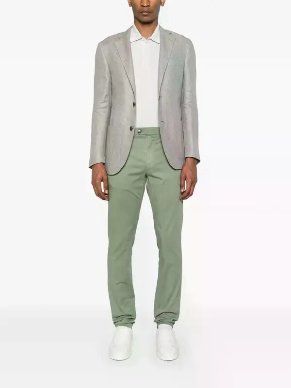 Canali Stretch-cotton Chinos - Green