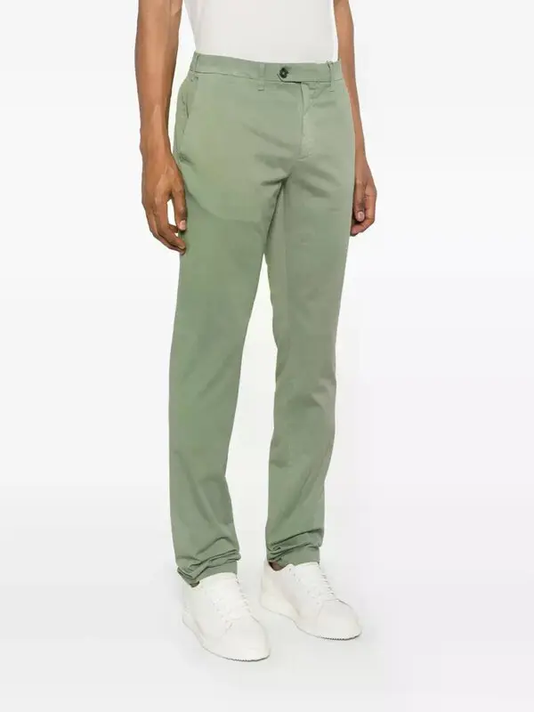 Canali Stretch-cotton Chinos - Green