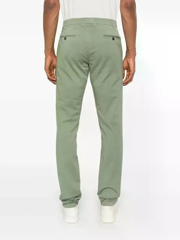 Canali Stretch-cotton Chinos - Green