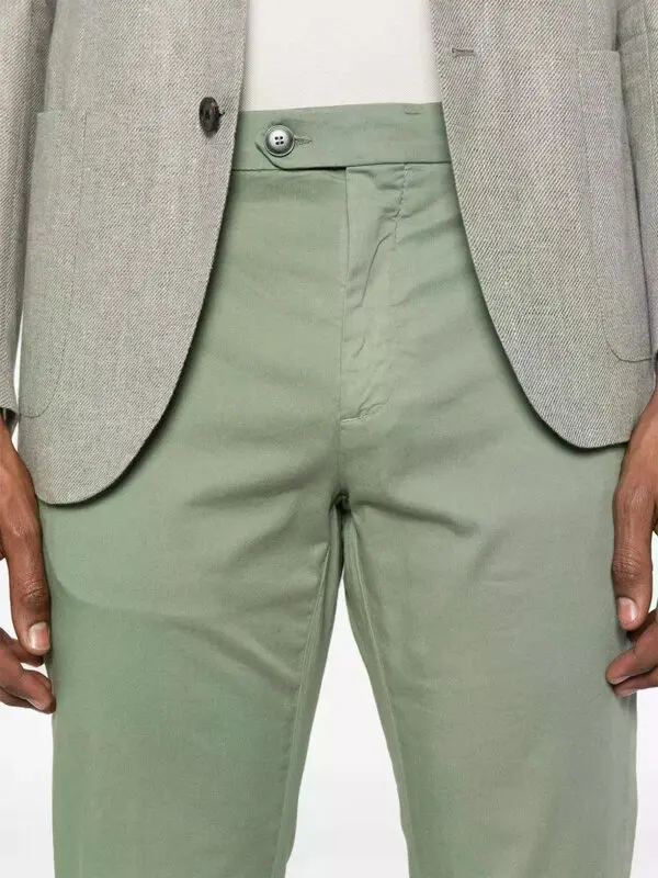 Canali Stretch-cotton Chinos - Green