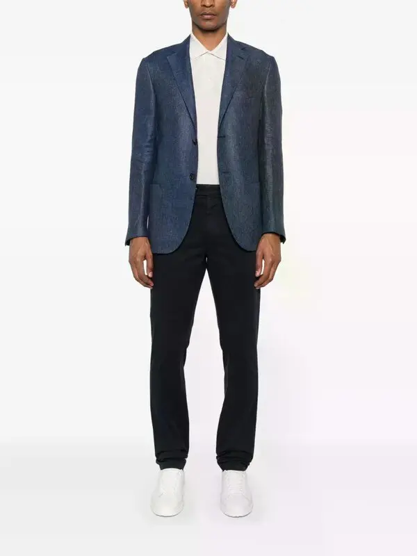 Canali Stretch-cotton Chinos - Blue