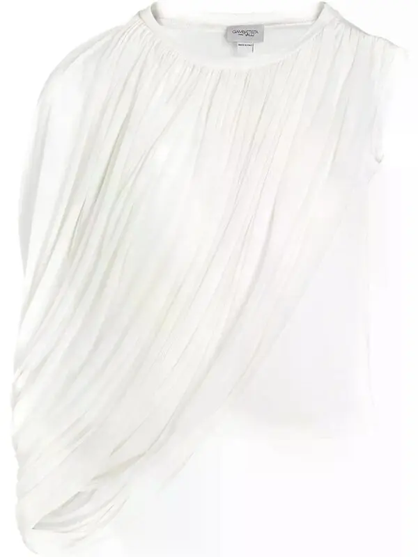 Giambattista Valli Draped-detail Blouse - White