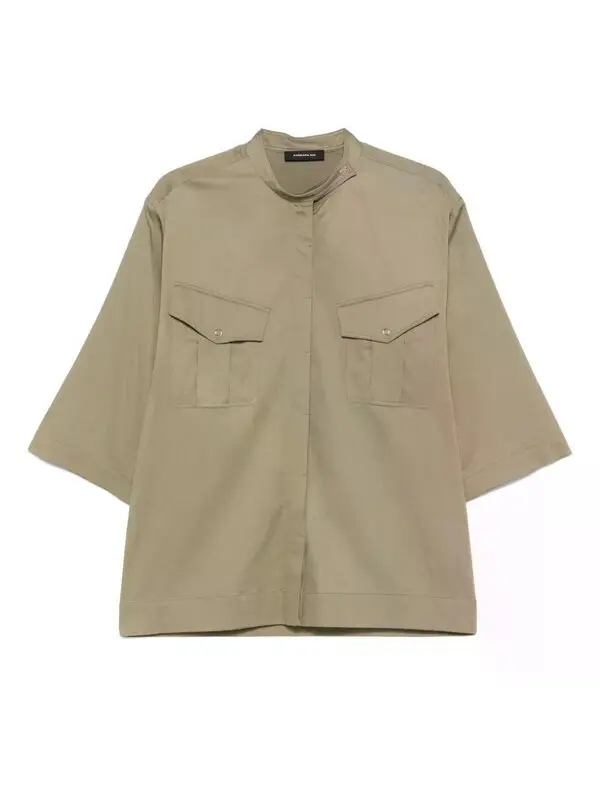 Barbara Bui Band-collar Shirt - Green