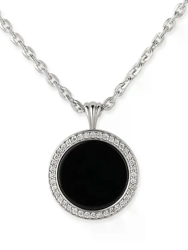 Emanuele Bicocchi Onyx And Diamond Pendant Necklace