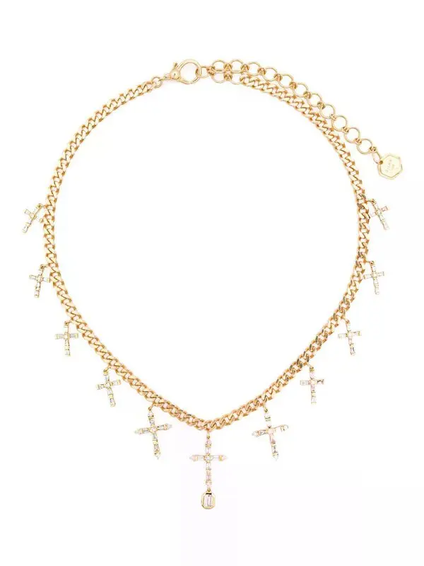 Shay 18k Yellow Diamond Cross Pendant Necklace - Gold