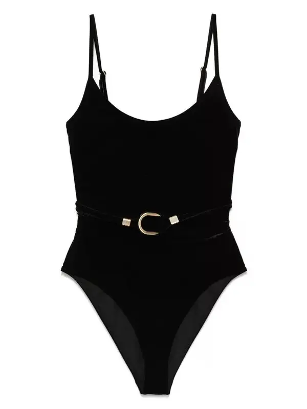 Zimmermann Rhiannon Velvet Swimsuit - Black