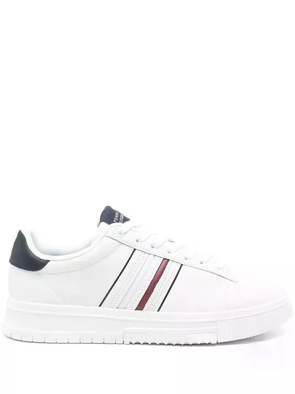Tommy Hilfiger Leather Logo Sneakers - White