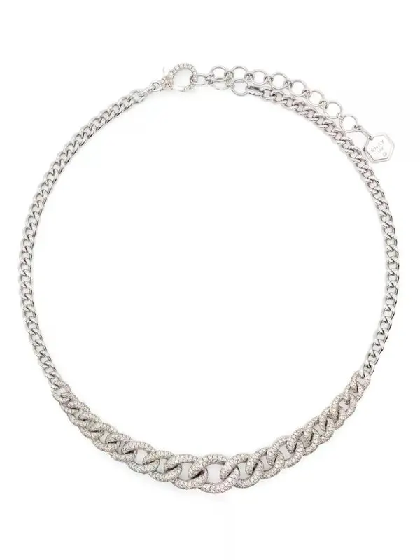Shay 18k White Gold Diamond Chain Necklace - Silver