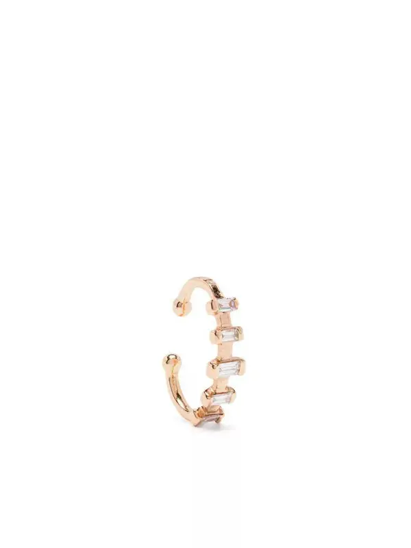 Shay 18k Rose Gold Diamond Cuff Earring - Pink
