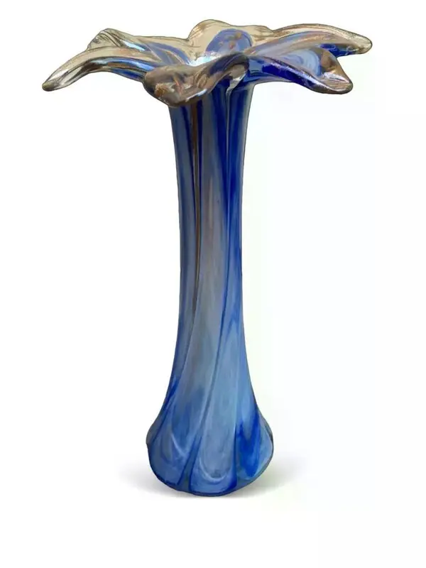 LES-OTTOMANS Glass Candlestick Holder - Blue