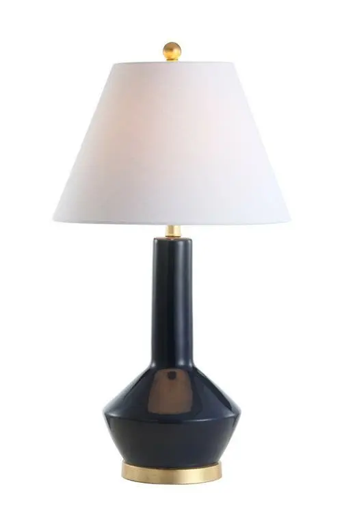 JONATHAN Y Copenhagen 29" Ceramic/metal Led Table Lamp - Navy