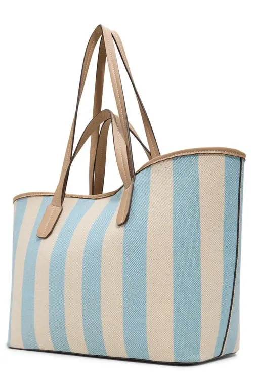 Aldo Canvas Tote With Lemon Charm - Light Blue