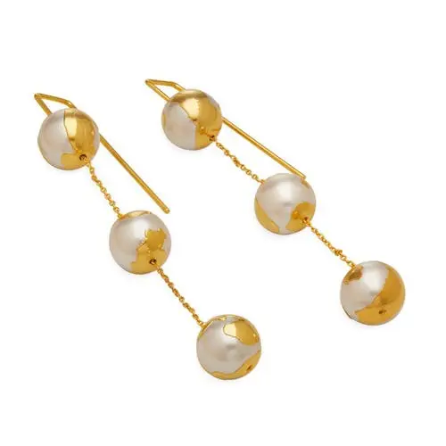 DHWANI BANSAL Selene Baroque Pearl Drop Earrings