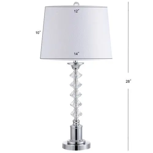 JONATHAN Y Kinsley 28" Crystal Led Table Lamp
