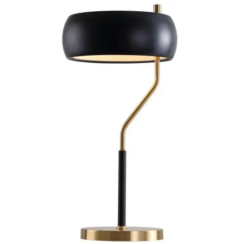 JONATHAN Y Oskar 22.5" Moody Metal Led Desk Lamp - Black/brass Gold