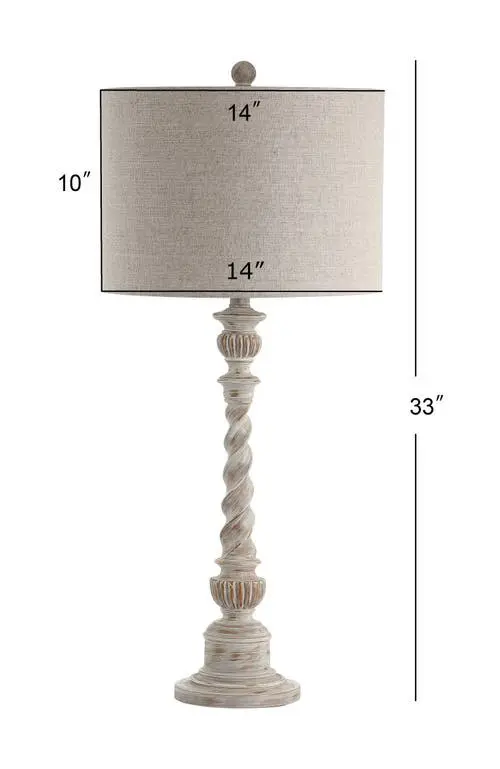 JONATHAN Y Regent 33" Rustic Resin Led Table Lamp