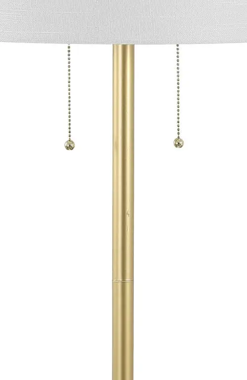 JONATHAN Y Newman 61.5" Transitional Glam Metal Led Floor Lamp