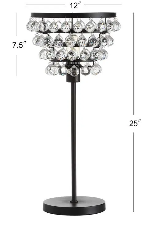 JONATHAN Y Buckingham 25" Crystal/metal Table Lamp - Bronze