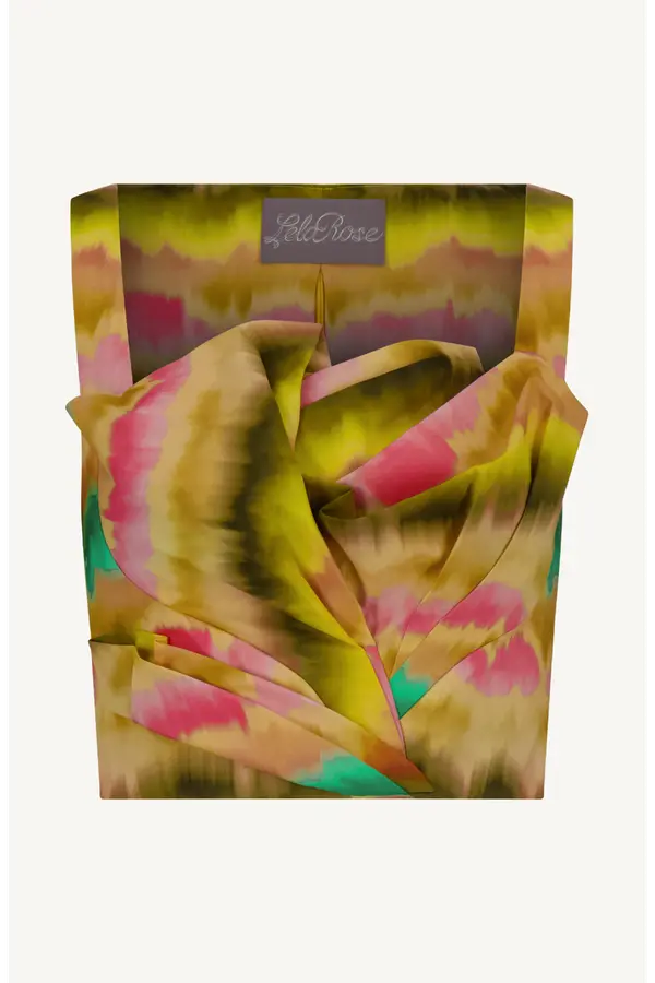 Lela Rose Sunset Cotton Draped Tulip Tank
