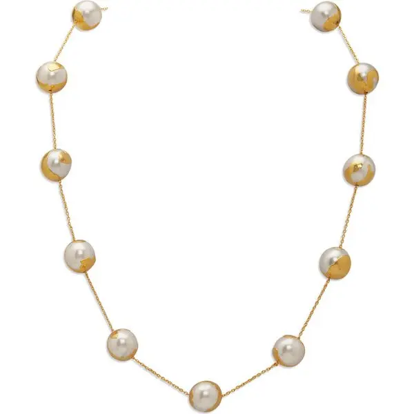 DHWANI BANSAL Selene Baroque Pearl Necklace - Gold Plated