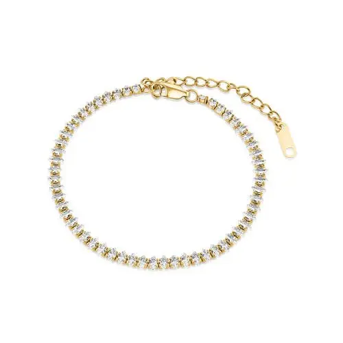 MAZIN JEWELS Marquise Tennis Bracelet - Gold